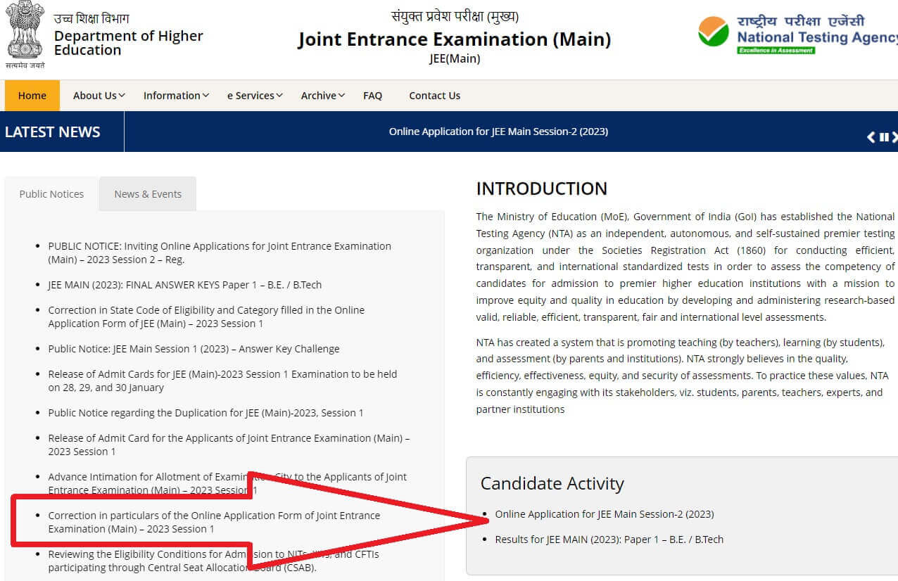 JEE Main Session 2 Registration 2023 (Active) - Apply Online Link, Date, Fee